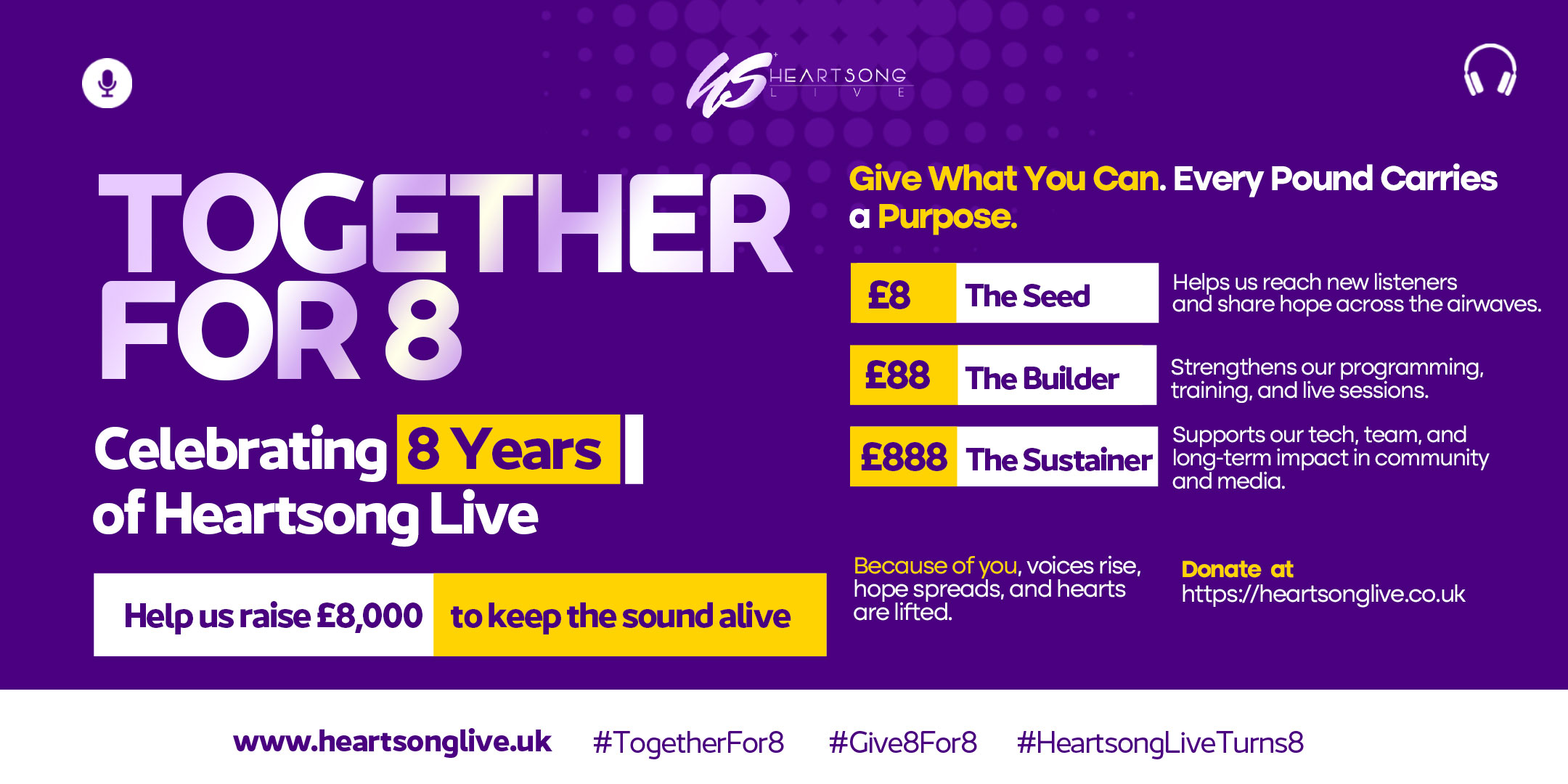 Together for 8 | UK Christian Radio | HeartSong Live